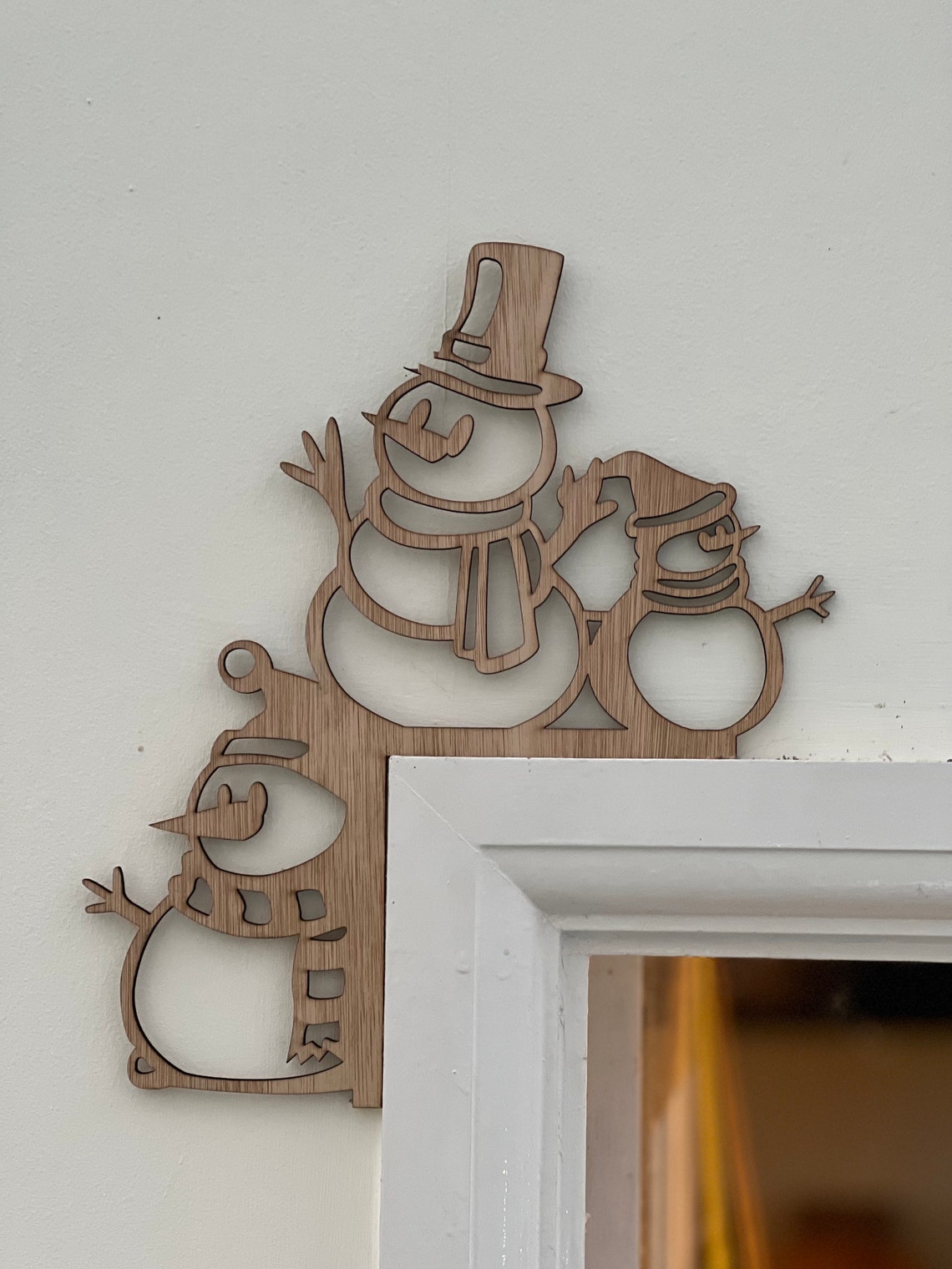 Christmas Wooden Door Frame Decoration, Xmas Decor - Etsy