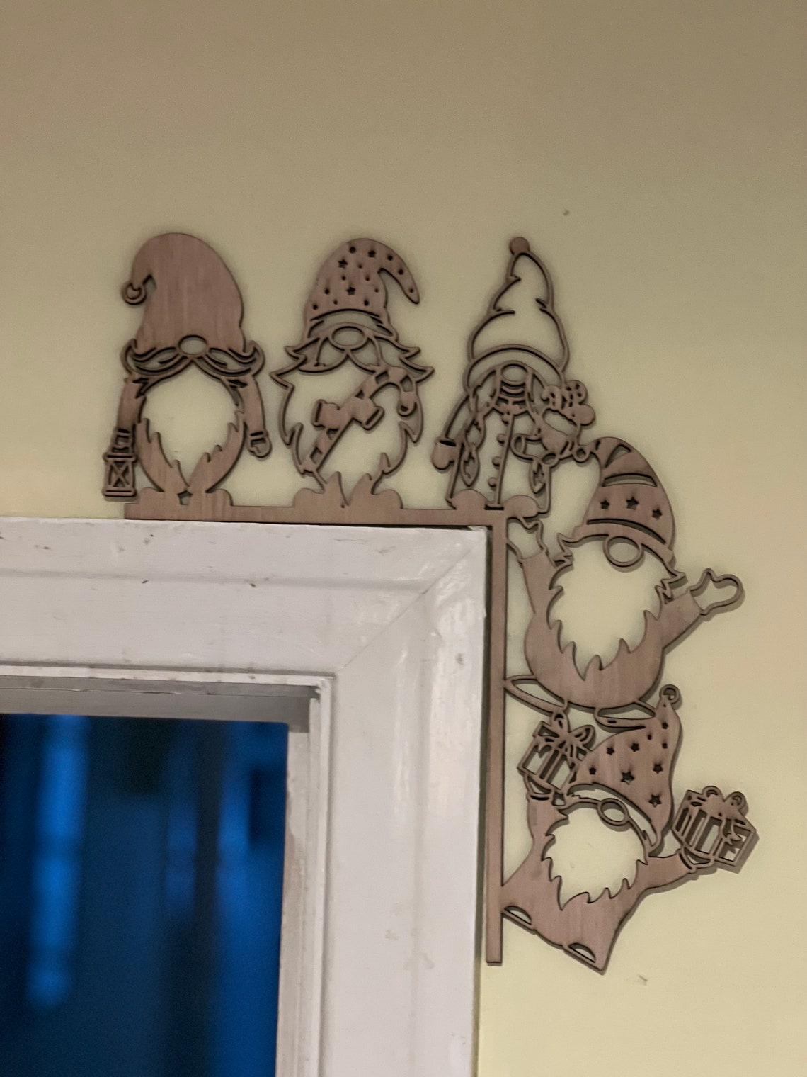 Christmas Wooden Door Frame Decoration, Xmas Decor - Etsy
