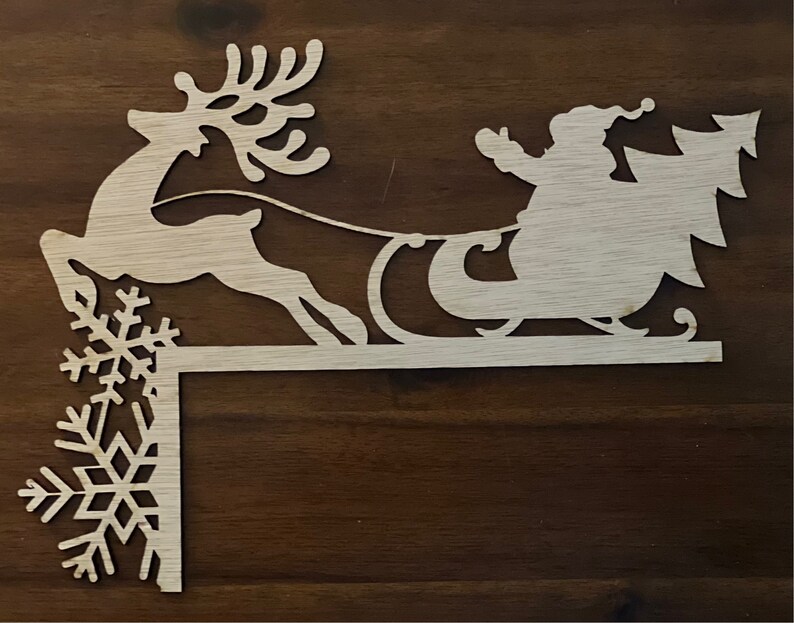 Christmas Wooden Door Frame Decoration, Xmas Decor - Etsy