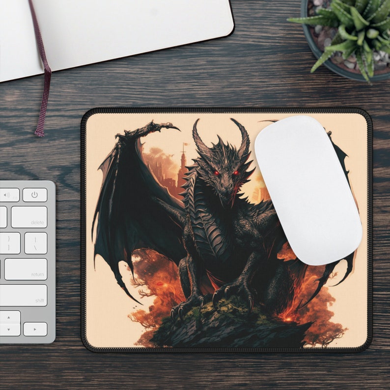 Black Dragon, Gaming Mouse Pad, Dragon Mouse Pad, Computer Accessories ...