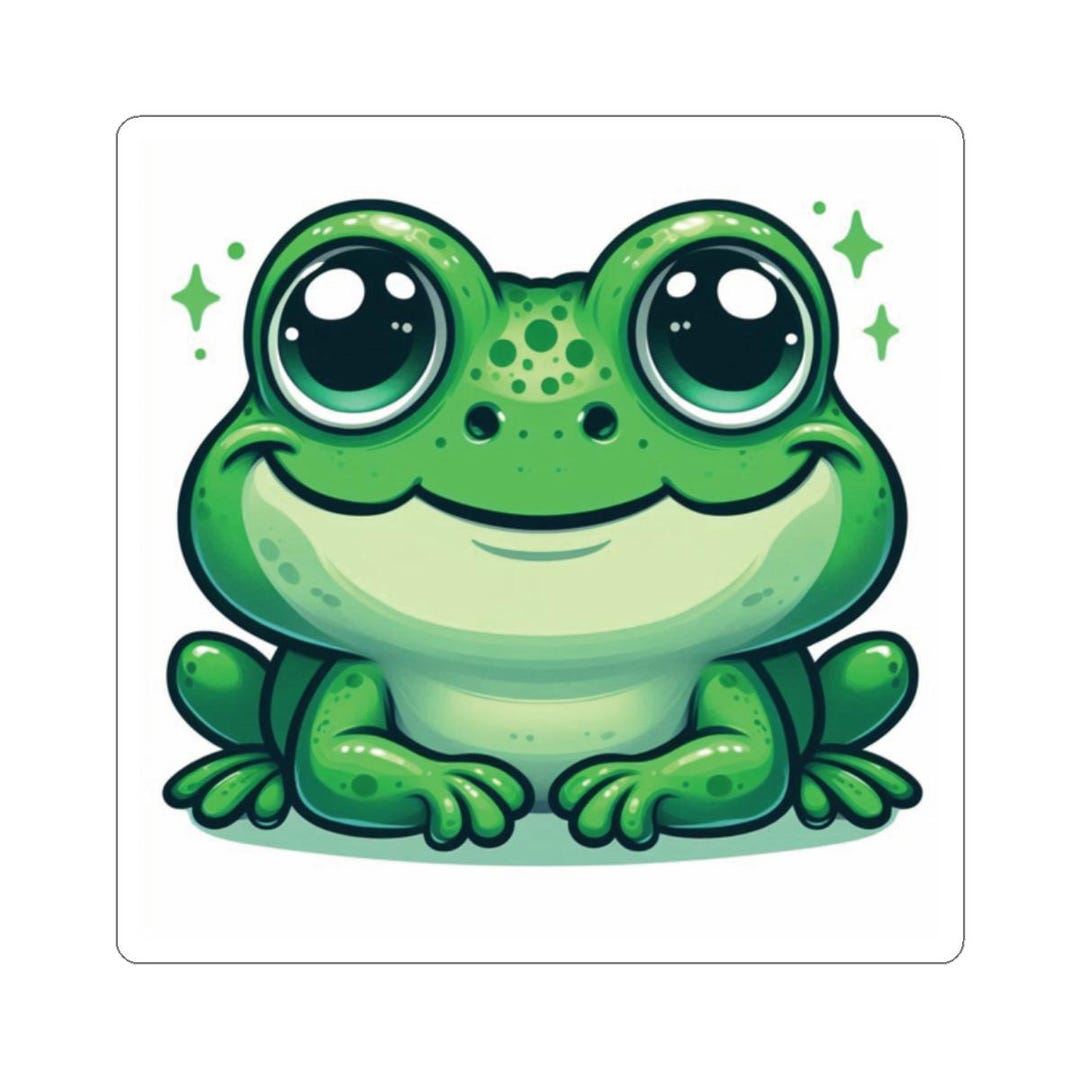 Frog Stickers, Cartoon Frog Kiss-cut Stickers, Cute Animal Decals ...