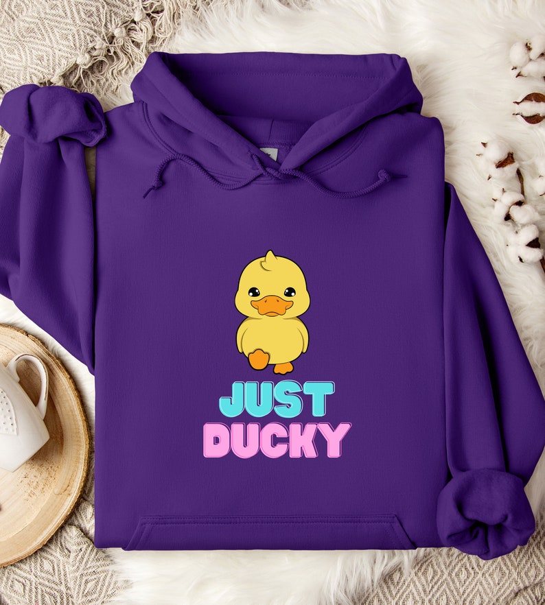 Just Ducky Hooded Sweatshirt, Just Ducky Hoodie, Cute Hoodies, Duck ...