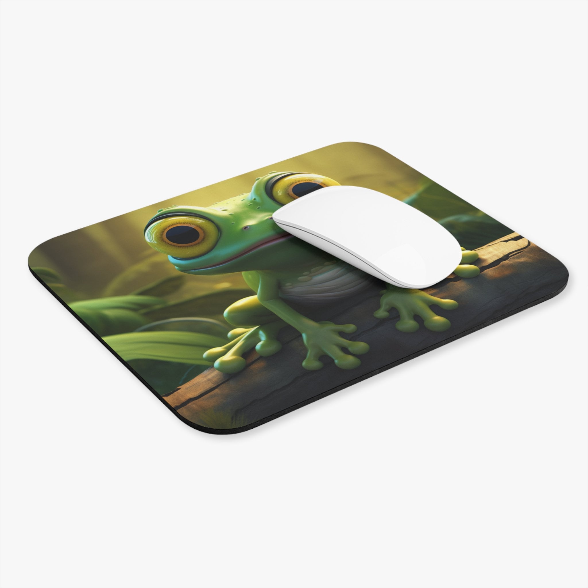 Mouse Pad (rectangle), Cute Frog, Frog Mouse Pad, Frog on a Log, Gift ...