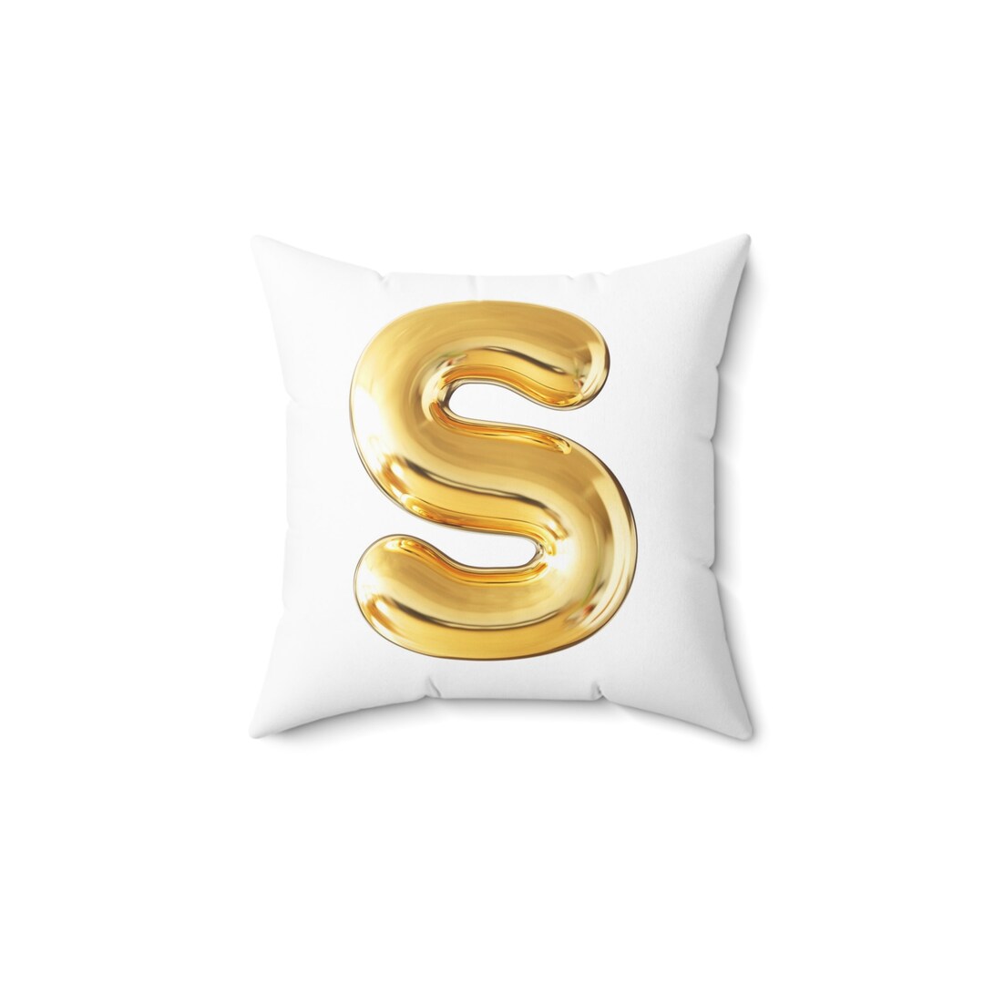 Gold Bubble Letter Dorm Decor Letter S Choose Any Letter - Etsy