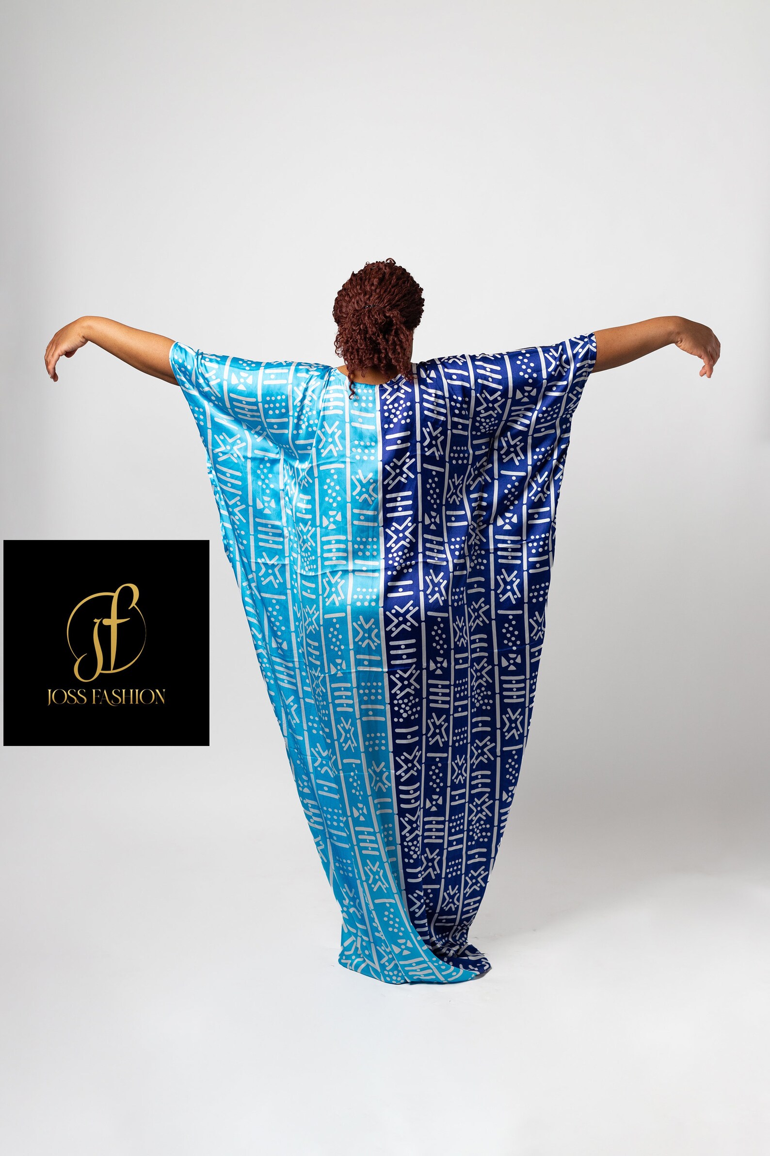 African Silk Dress...v-neck Boubou...easy Wear, Bogolan...handmade - Etsy