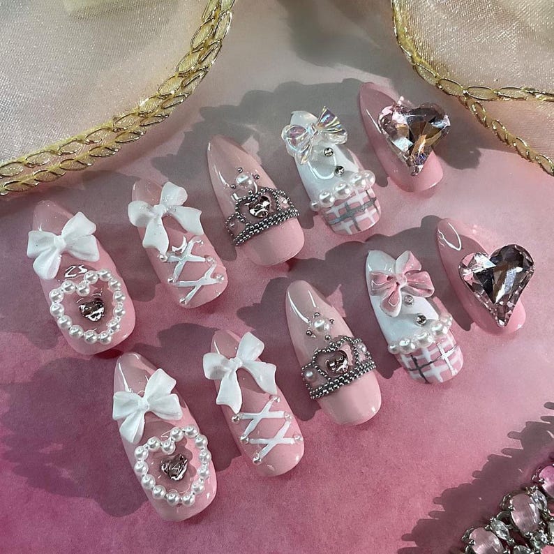 Princess Press on Nails - Etsy