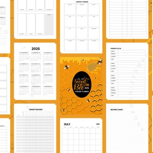 Teacher Planner Printable 2024-2025 School Calendar Lesson Planner ...