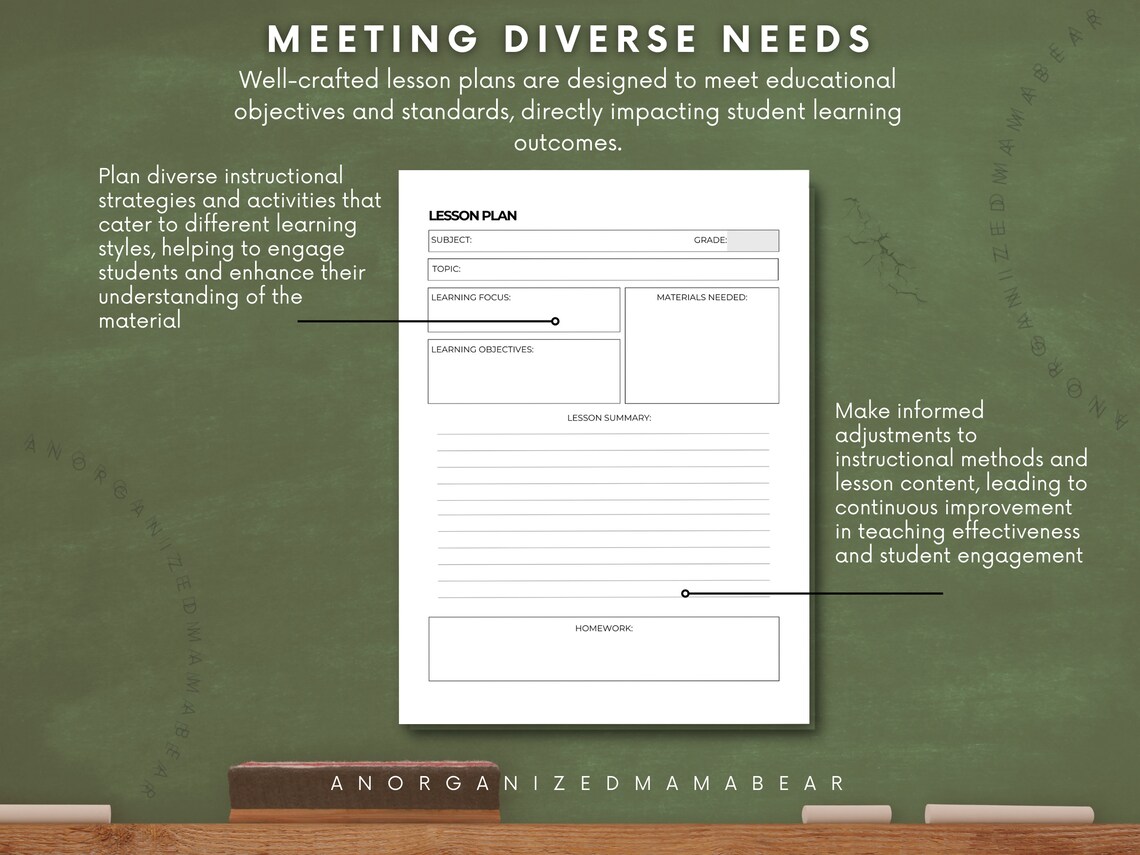 Teacher Planner Printable 2024-2025 School Calendar Lesson Planner ...