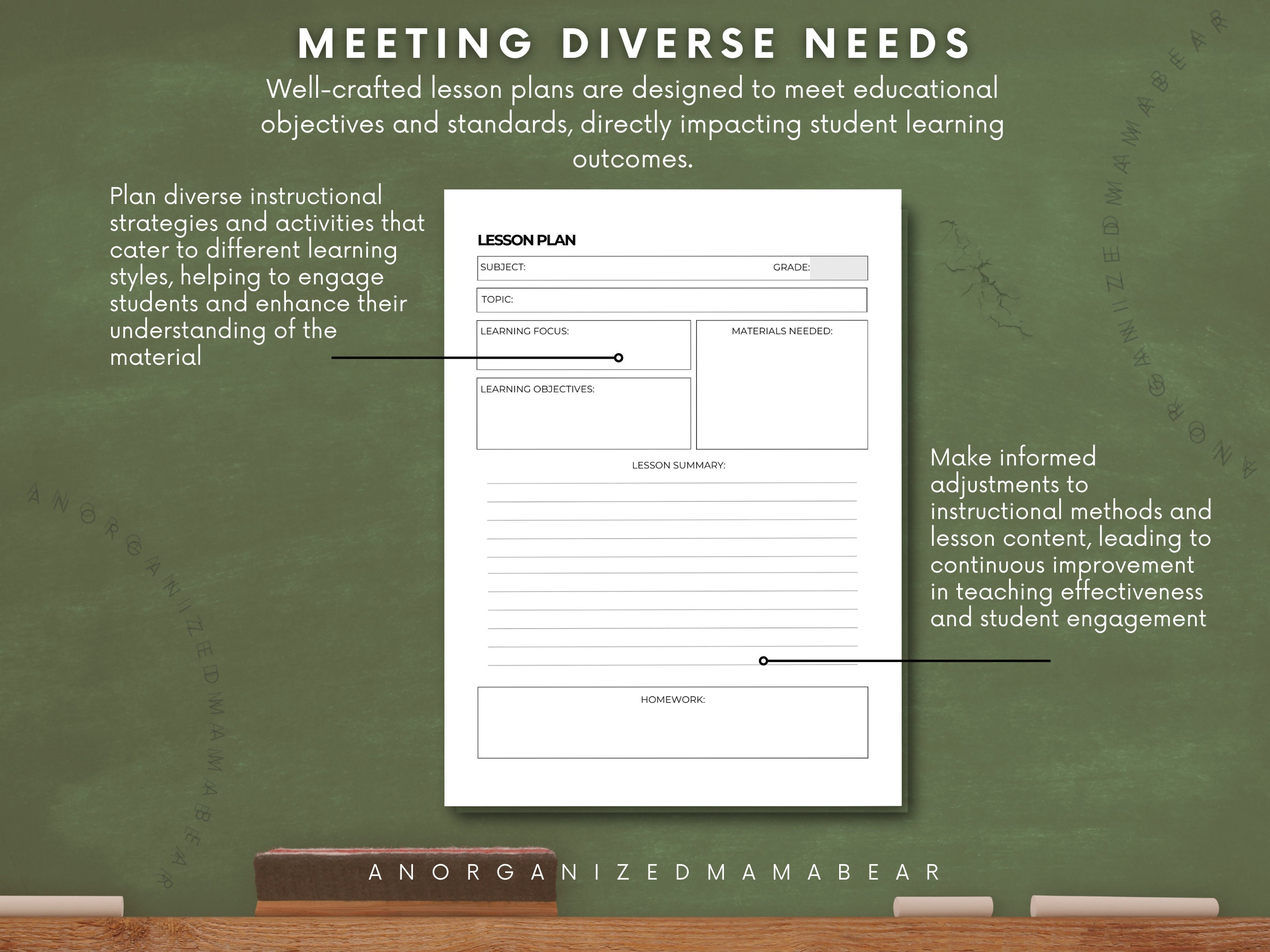 Teacher Planner Printable 2024-2025 School Calendar Lesson Planner ...