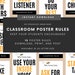 Printable Classroom Rules Poster for Bulletin Board | Poster ...