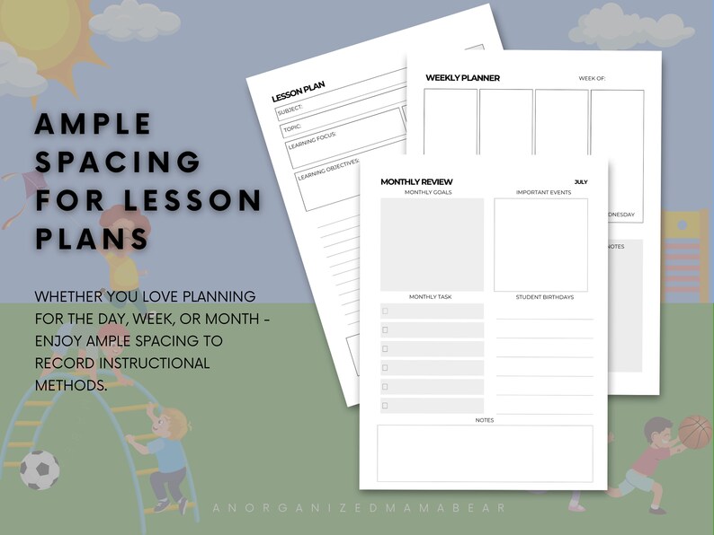 Teacher Planner 2024-2025, Printable Lesson Planner, PDF Teacher ...