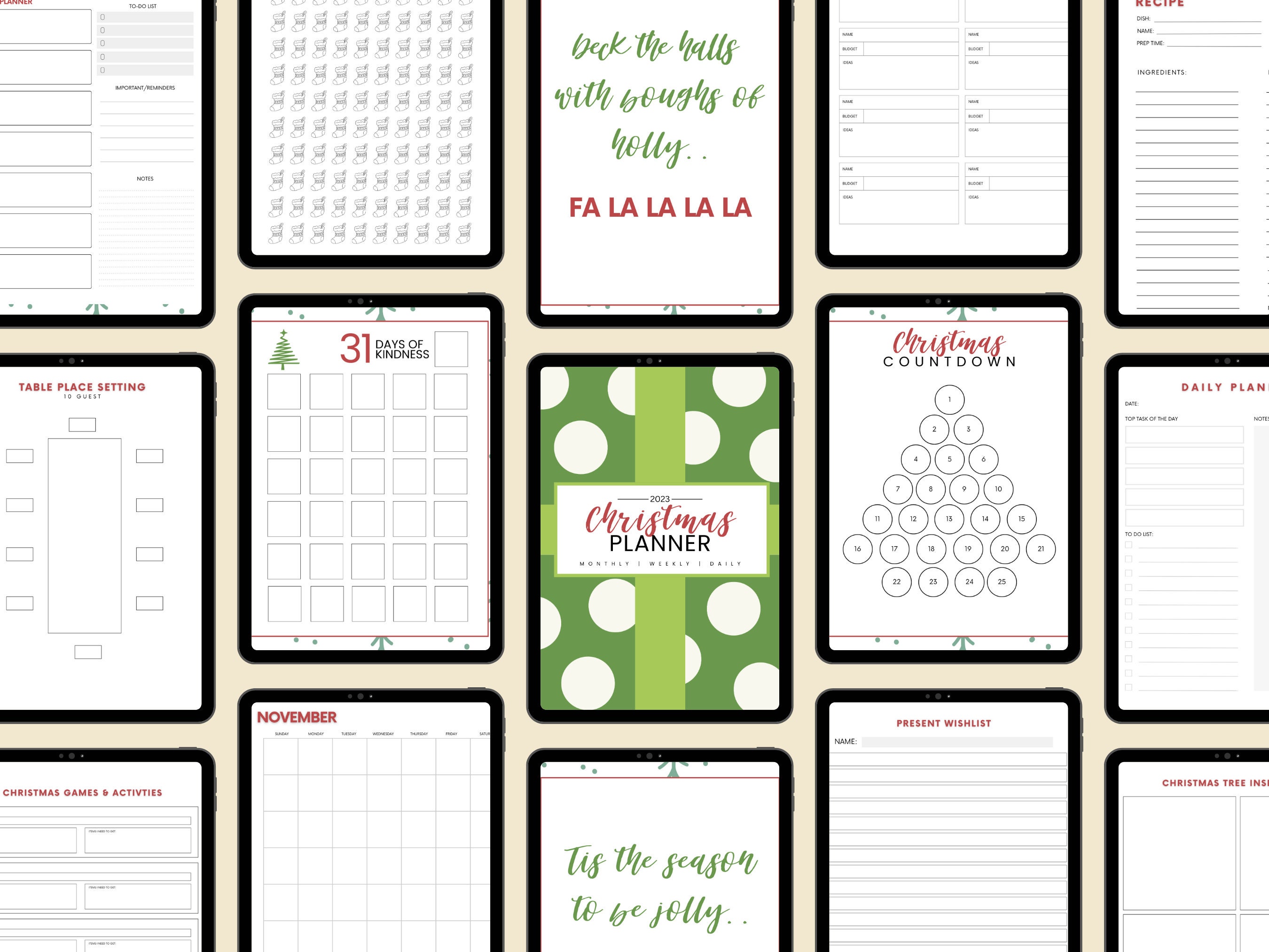 2023 Christmas Planner, Good Notes Planner, Event Planner, Digital ...