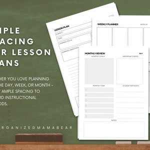Teacher Planner Printable 2024-2025 School Calendar Lesson Planner ...