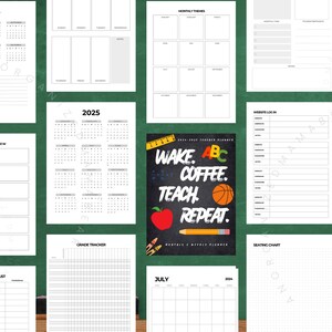 Teacher Planner Printable 2024-2025 School Calendar Lesson Planner ...