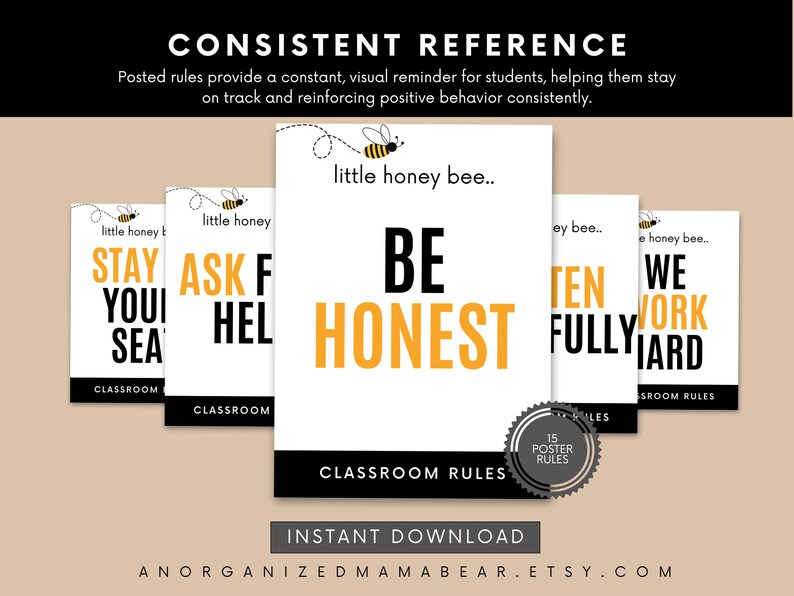 Printable Classroom Rules Poster for Bulletin Board | Poster ...