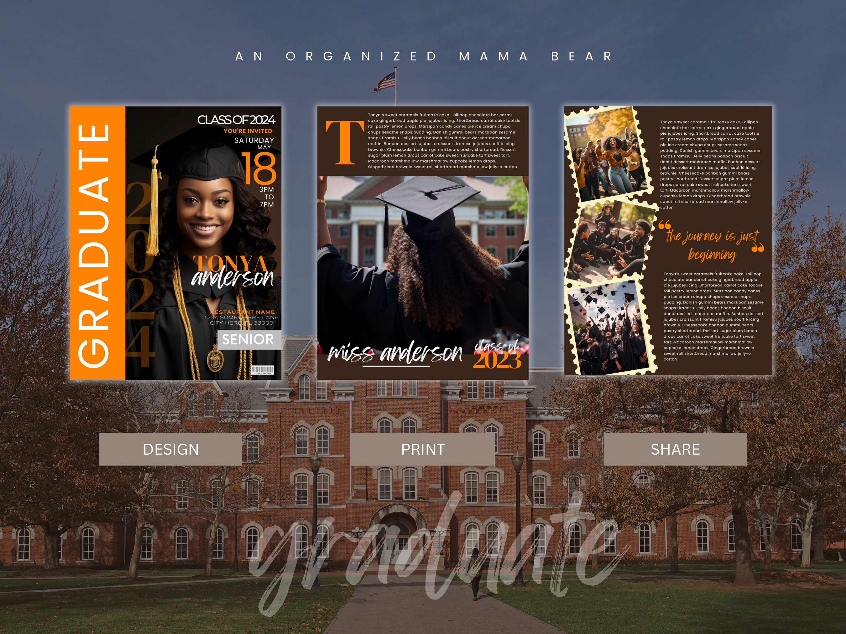 Grad Magazine Cover Canva Template | Custom Magazine Cover | Canva ...