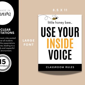 Printable Classroom Rules Poster for Bulletin Board | Poster ...