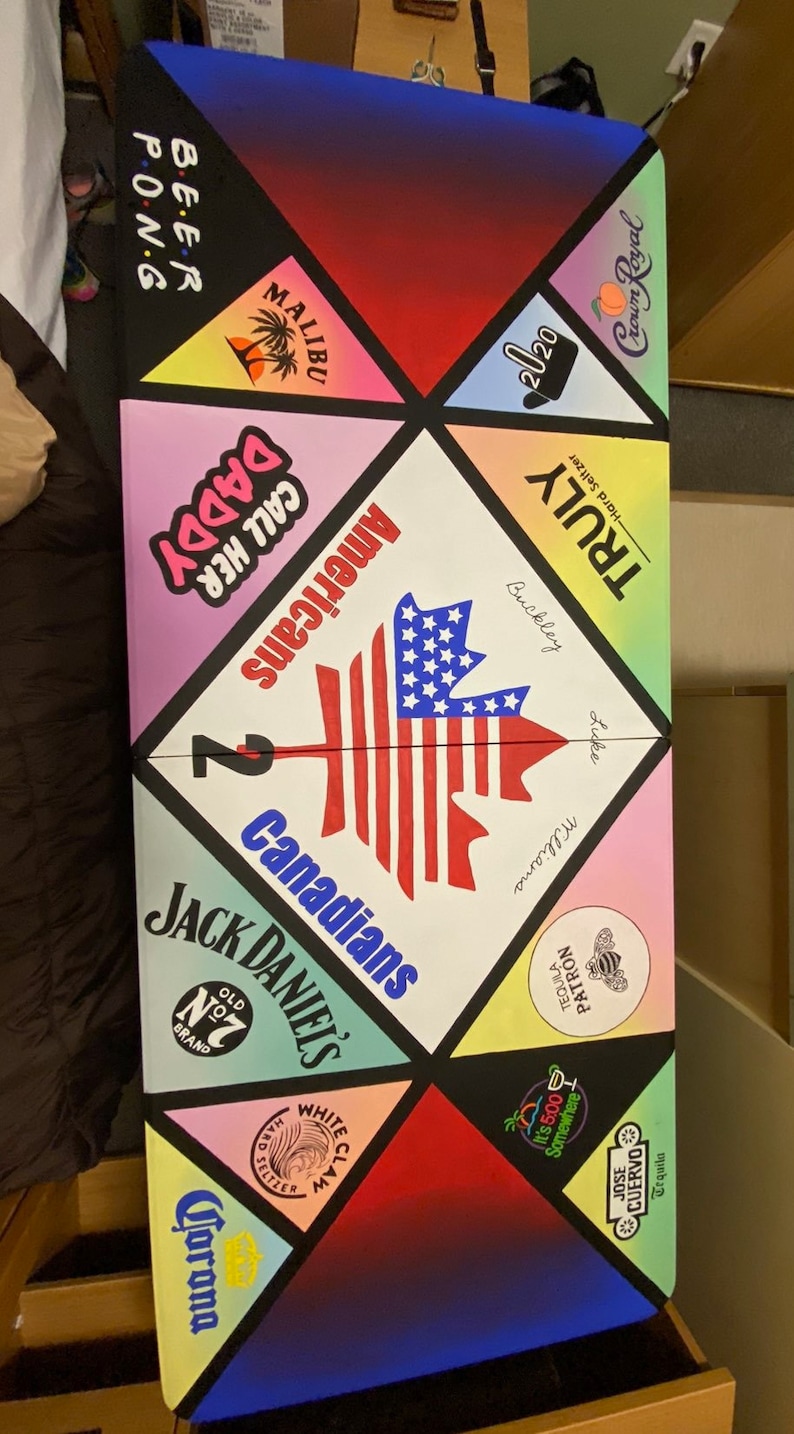 Custom Painted Beer Pong Tables - Etsy