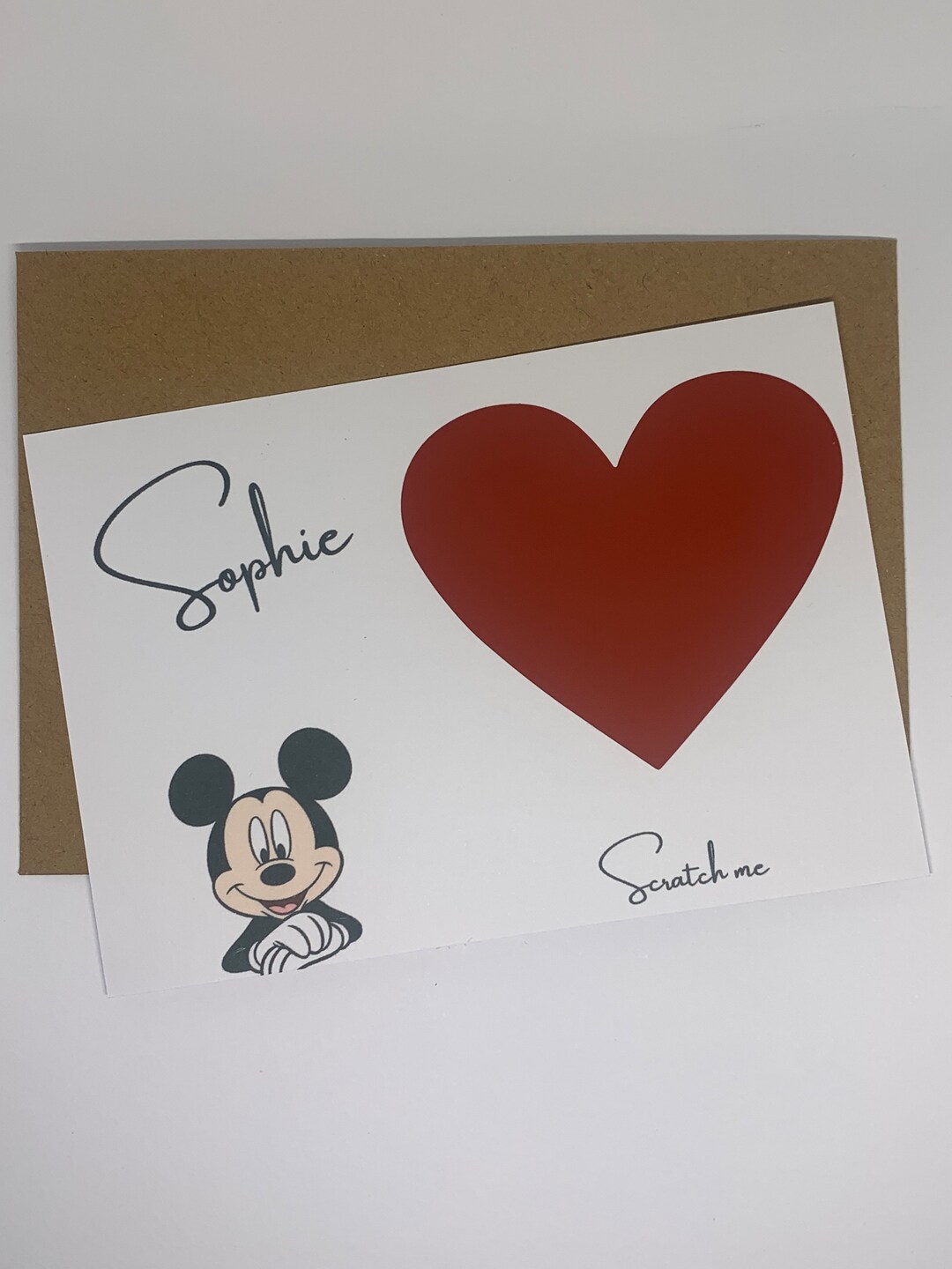 Mickey Mouse and Minnie Scratch Card, Reveal Surprise, Scratch Card ...