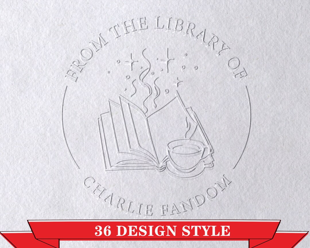 Book Embosser Personalized , Custom From the Library of Book Stamp ...