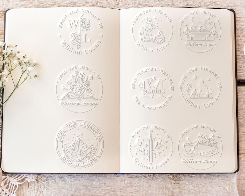 Book Embosser Personalized, Custom From the Library of Book Embosser ...