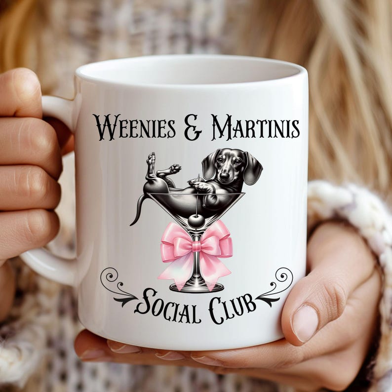Weenies and Martinis Dachshund PNG, Dog Social Club Design (digital ...