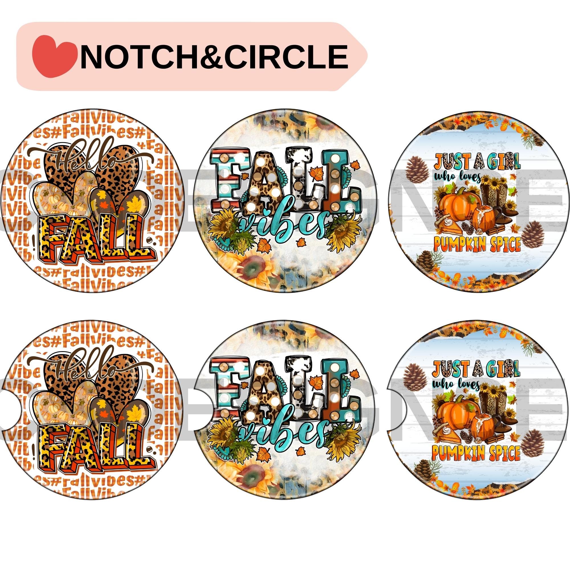 Fall Car Coaster Png Bundle, Car Coaster Png, Autumn Car Coaster, Fall ...