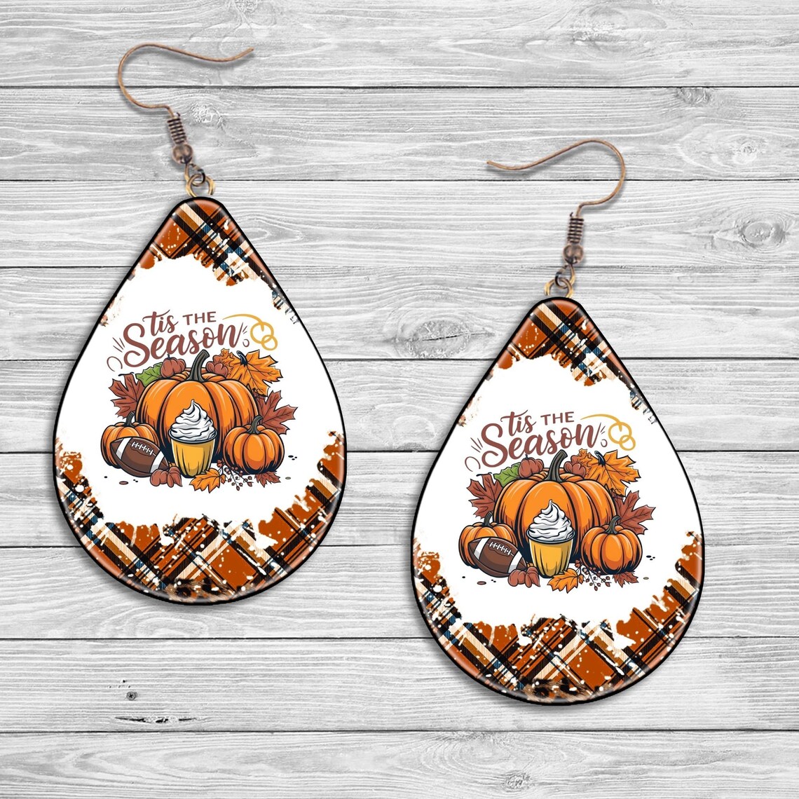 Fall Teardrop Earrings PNG Bundle: 70+ Autumn Sublimation Designs ...