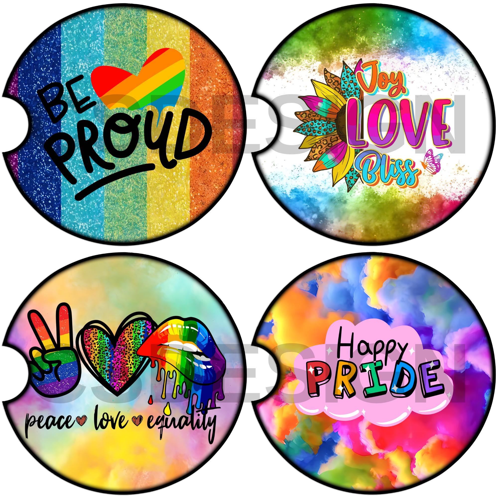 60+ Pride Car Coaster Designs, LGBTQ+ PNG, LGBT Car Coaster, Love is ...