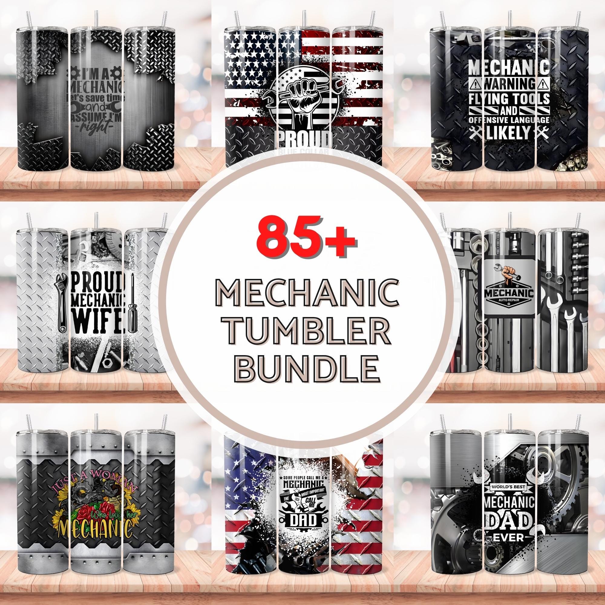 85+ Mechanic Tumbler Wrap Bundle, Dad Mechanic Tumbler, I'm a Mechanic ...