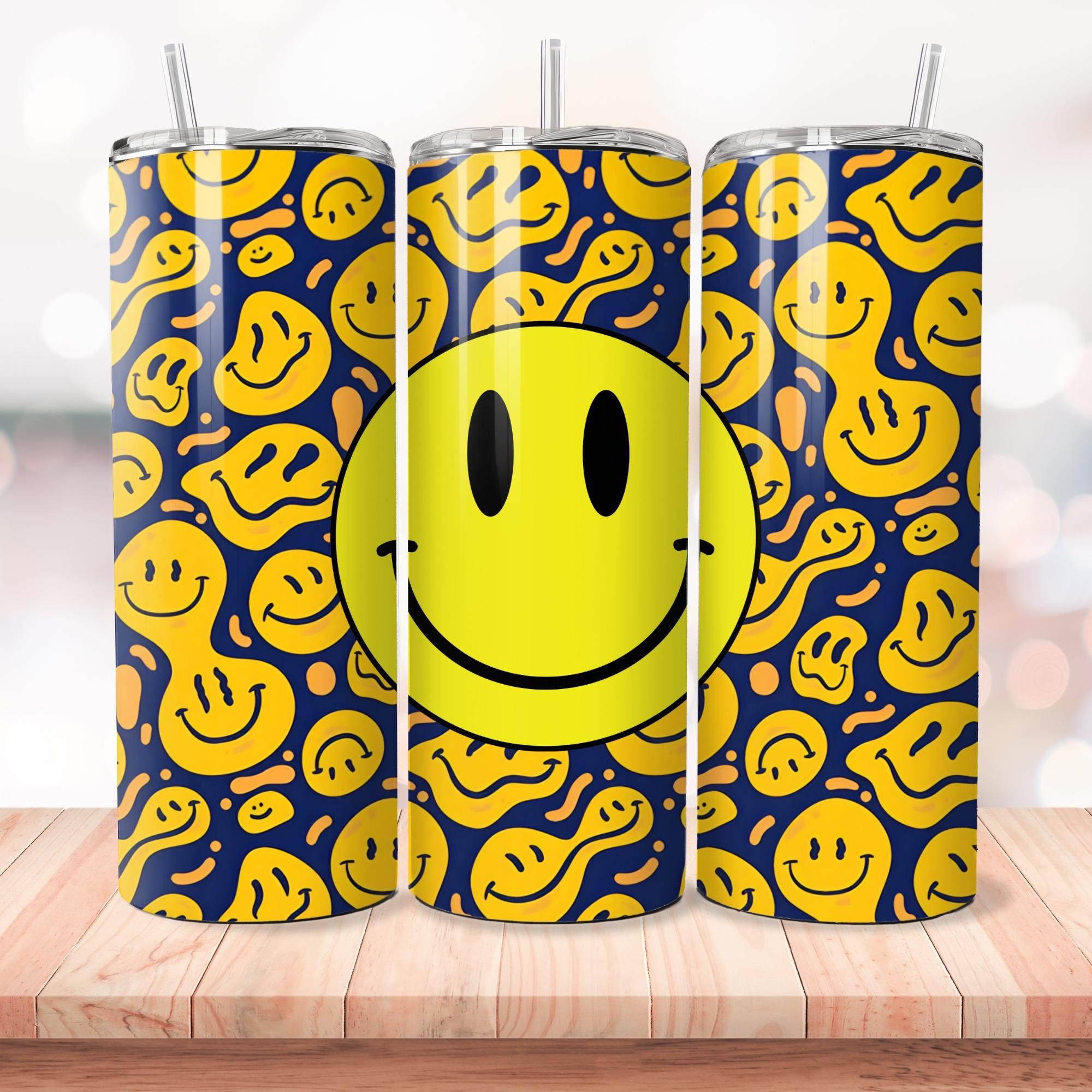 50+ Smiley Tumbler Wrap Bundle, Retro Smiley Tumbler, Smiley Face Png ...