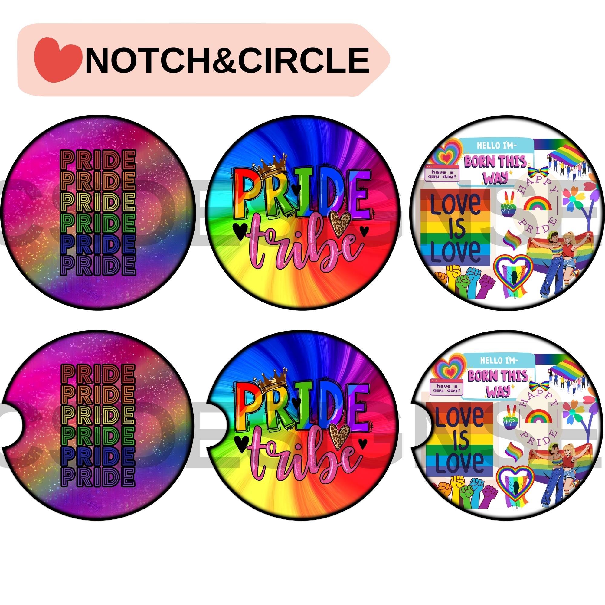 60+ Pride Car Coaster Designs, LGBTQ+ PNG, LGBT Car Coaster, Love is ...