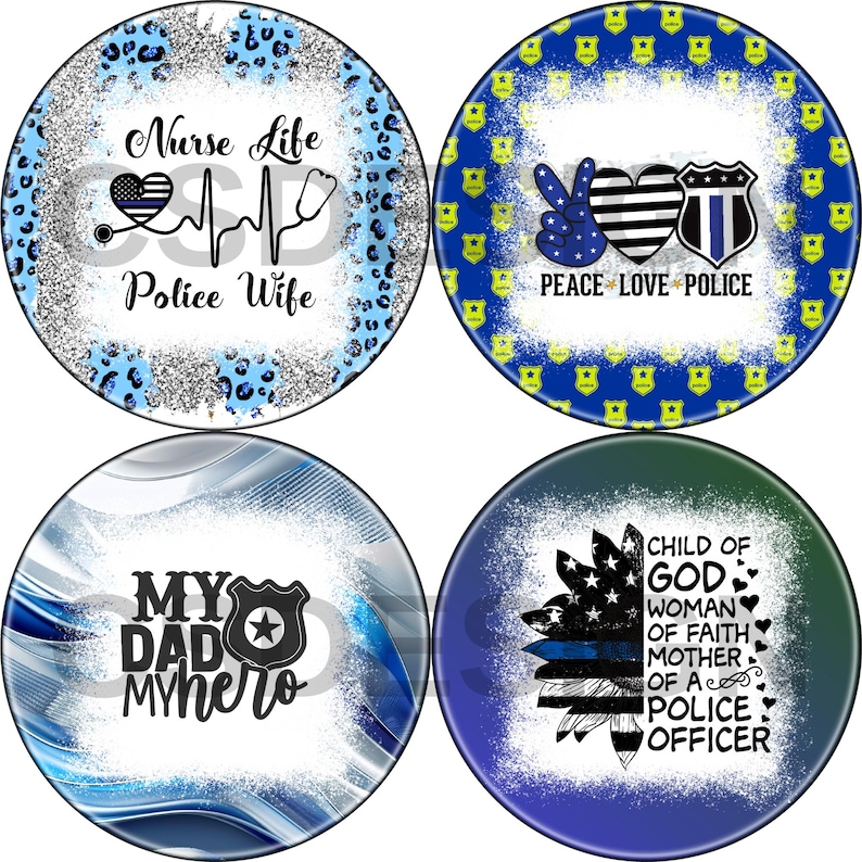 Police Car Coaster Sublimation Bundle – 50+ PNG Designs for Police Wife ...