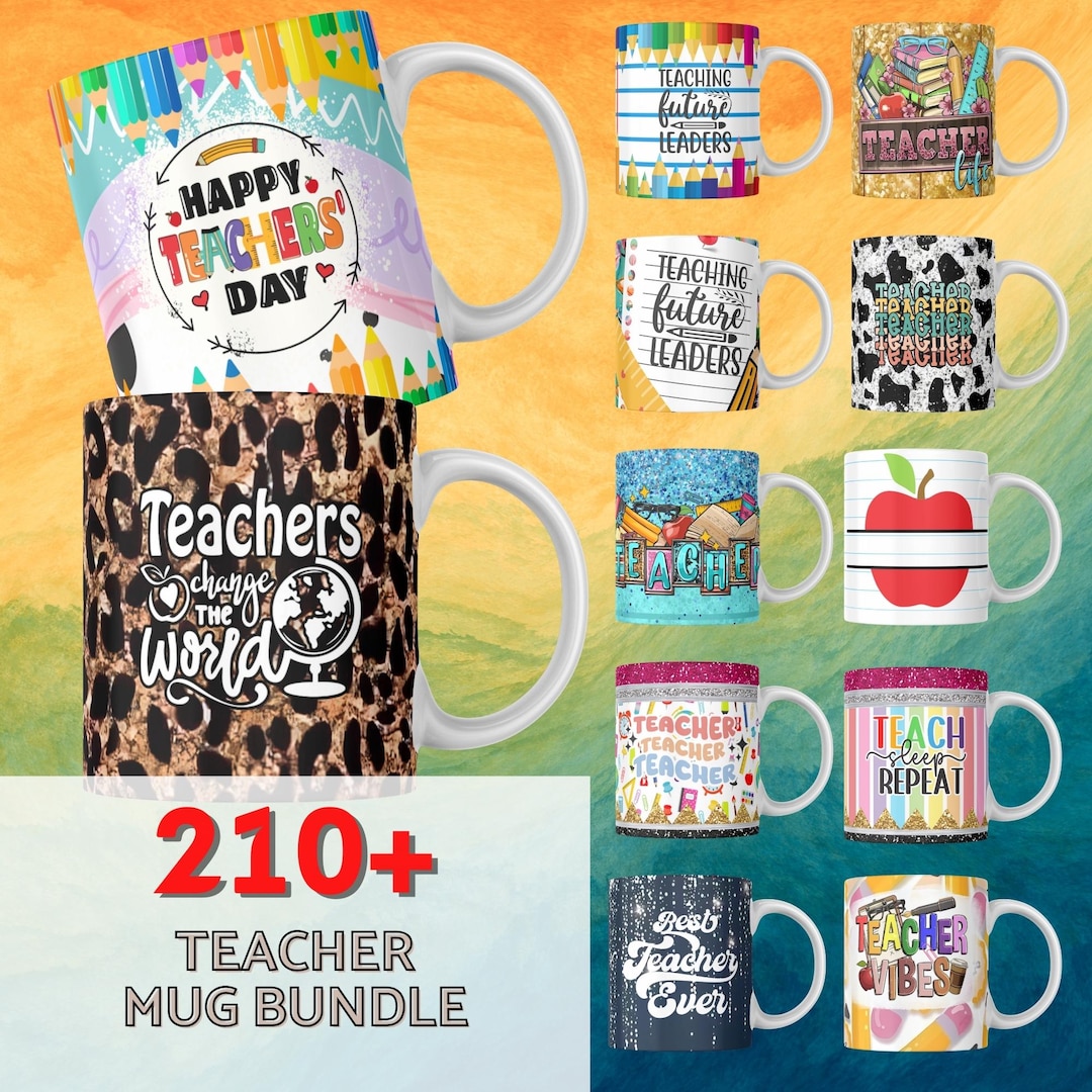 210+ Teacher Mug Wrap Designs Bundle, Teacher Appreciation Mug Wrap ...