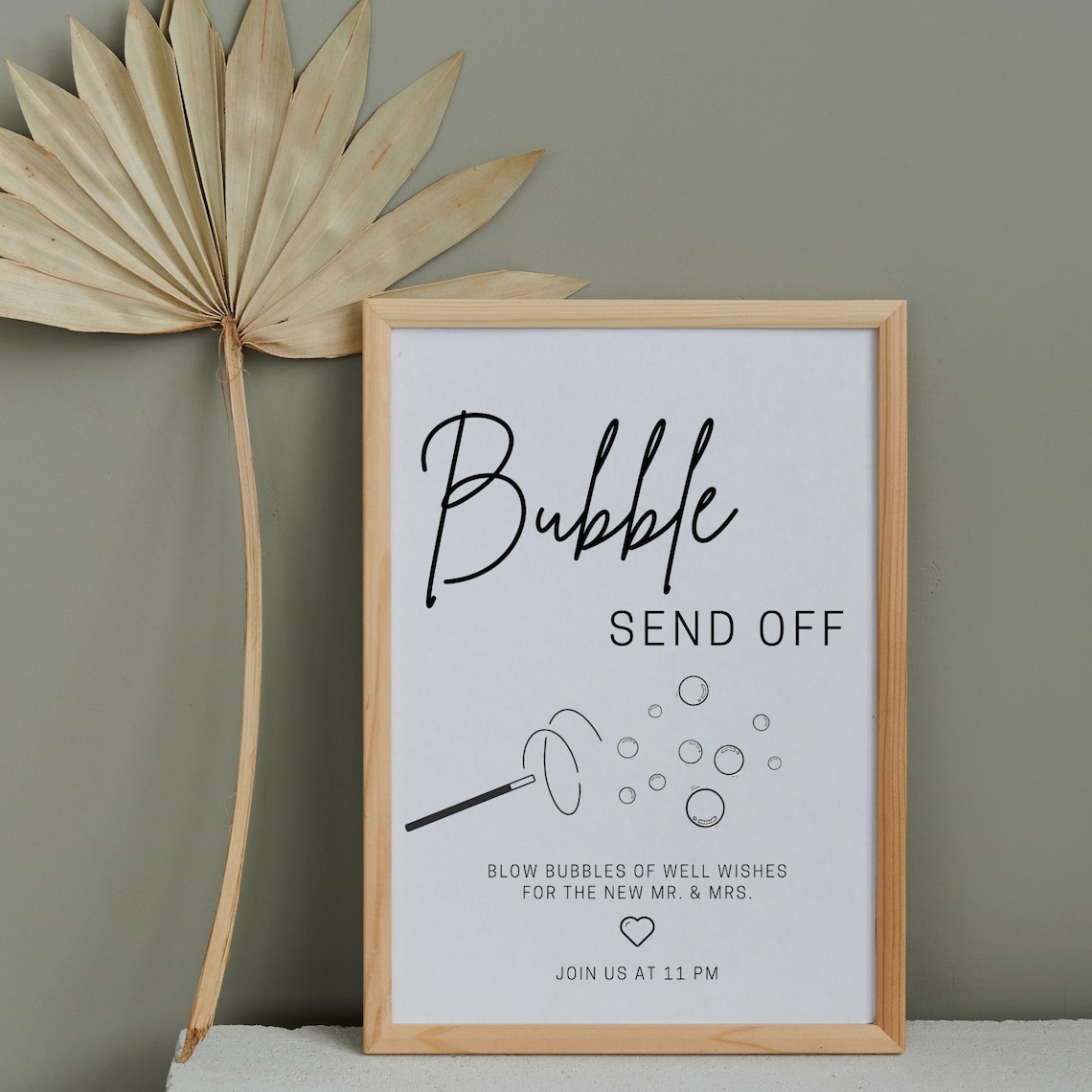 Bubble Send off Sign, Editable Newlywed Send off Sign, Printable ...