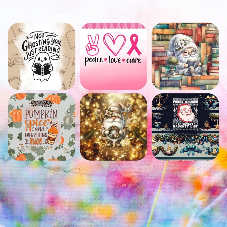 Mega Variety Square Coaster Bundle – 600+ Digital Designs – Sublimation ...