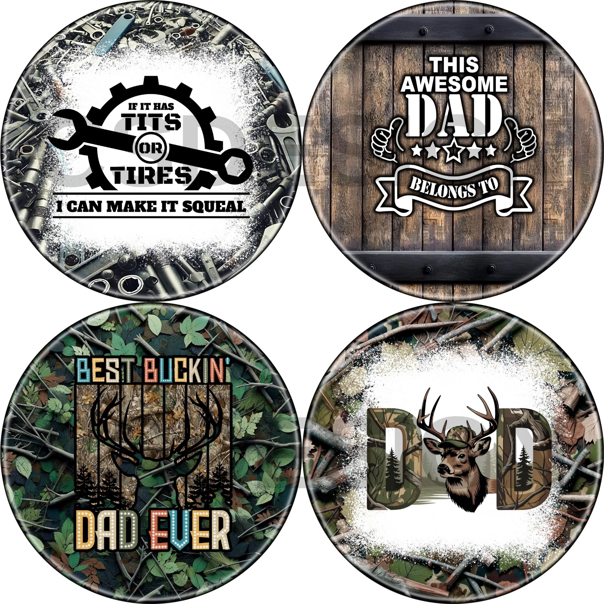 Funny Dad Car Coaster Design Bundle Father's Day Round Keychain PNG ...