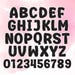 Checker Alphabet Bundle, Alpha Doodle Letters Png, Bright Colors 8 ...