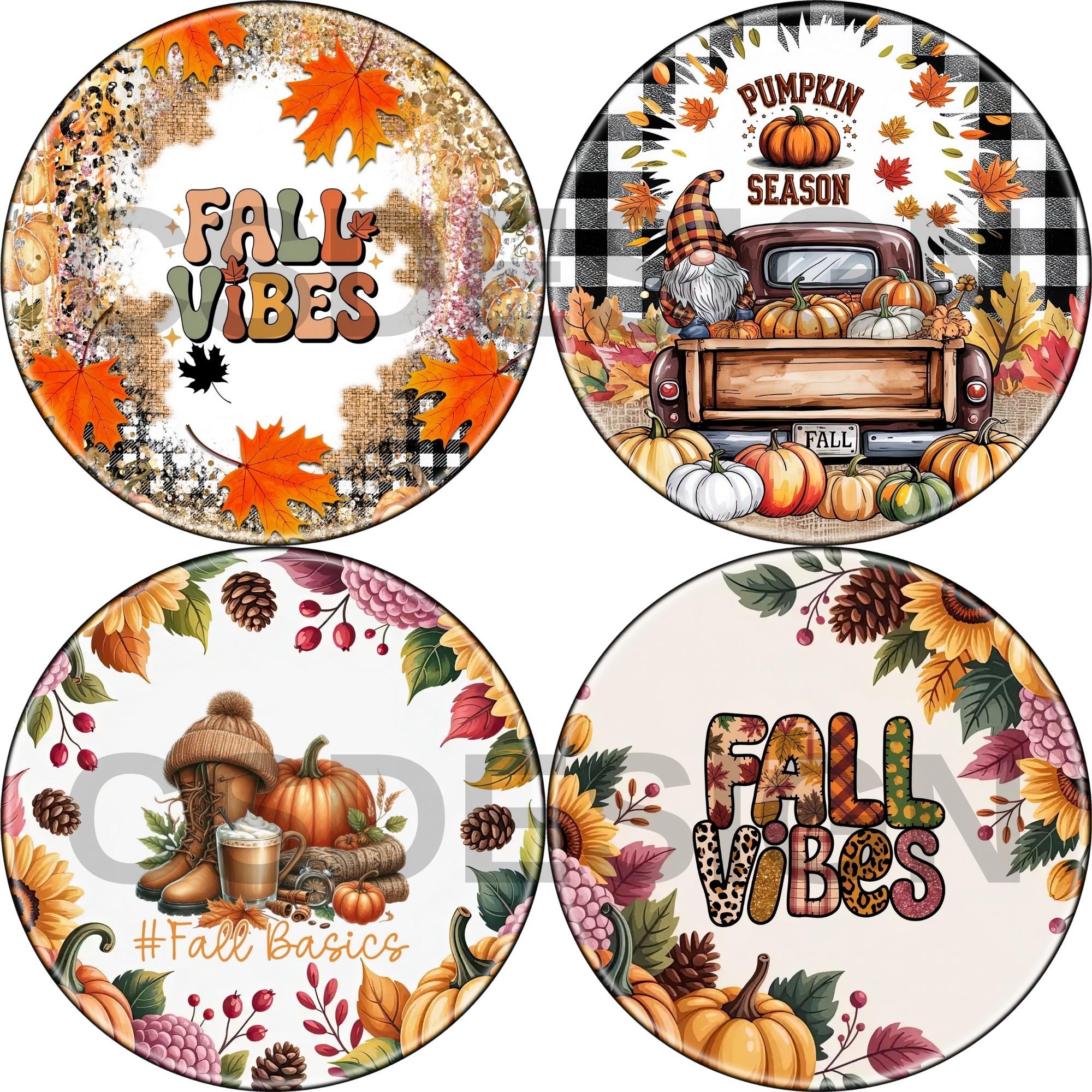 100+ Fall Car Coaster PNG Bundle – Pumpkin Spice Sublimation Designs ...
