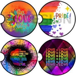 60+ Pride Car Coaster Designs, LGBTQ+ PNG, LGBT Car Coaster, Love is ...