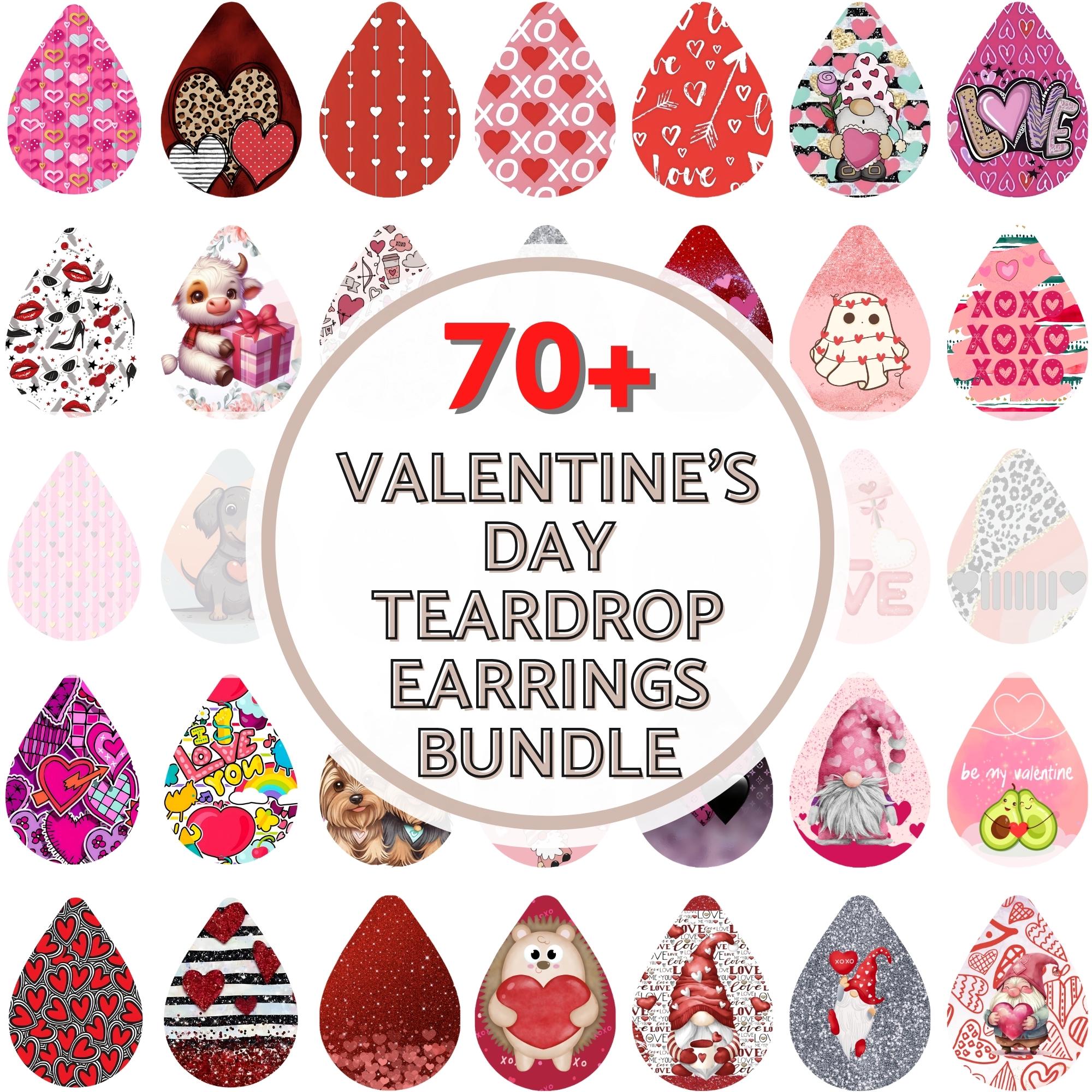 70+ Valentine's Day Teardrop Earring Bundle, Valentine's Teardrop ...