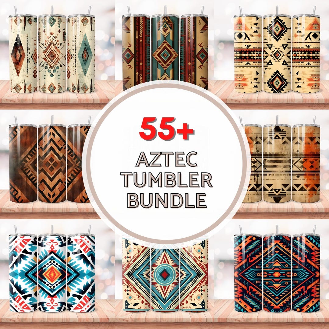 55+ Aztec Tumbler Wrap Bundle, Mayan Tumbler Sublimation 20 Oz, Aztec ...