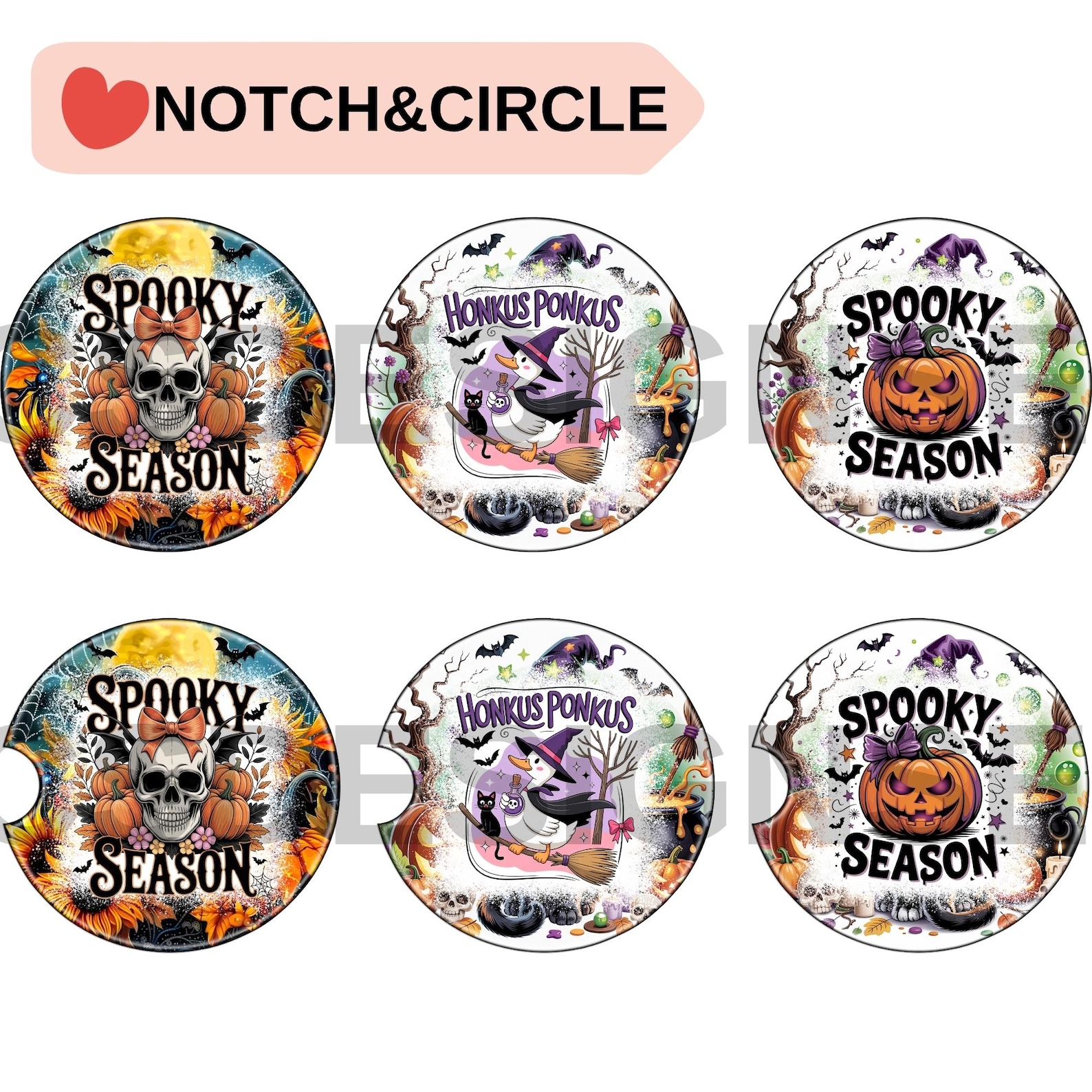 140+ Halloween Car Coaster PNG Bundle – Spooky Season Sublimation Set ...