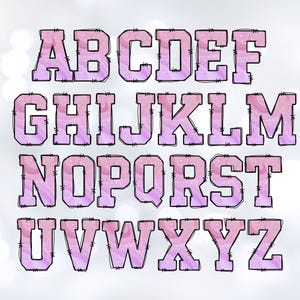 Pastel Marble Alphabet PNG – Sweet Doodle Varsity Letters Clipart Pack ...