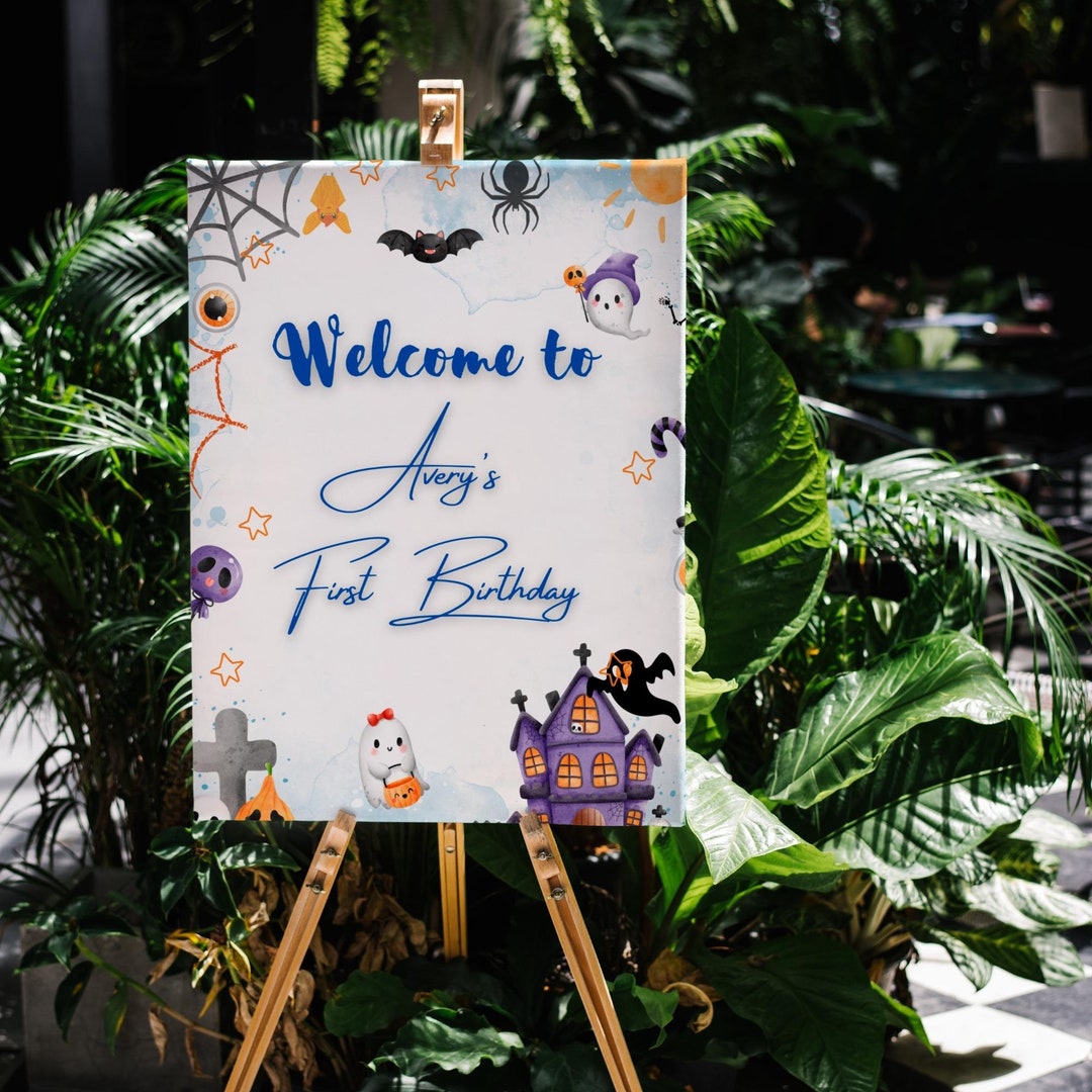 Editable Groovy Welcome Sign Daisy Party Sign Welcome Hippie Retro ...