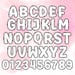 Checker Alphabet Bundle, Alpha Doodle Letters Png, Bright Colors 8 ...