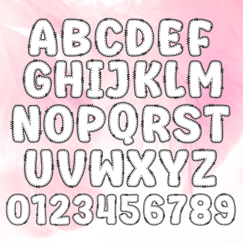 Checker Alphabet Bundle, Alpha Doodle Letters Png, Bright Colors 8 ...