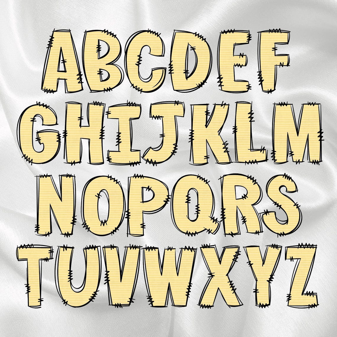 Teacher Alphabet Png, Doodle Font PNG, School Theme Clipart, Alphabet ...