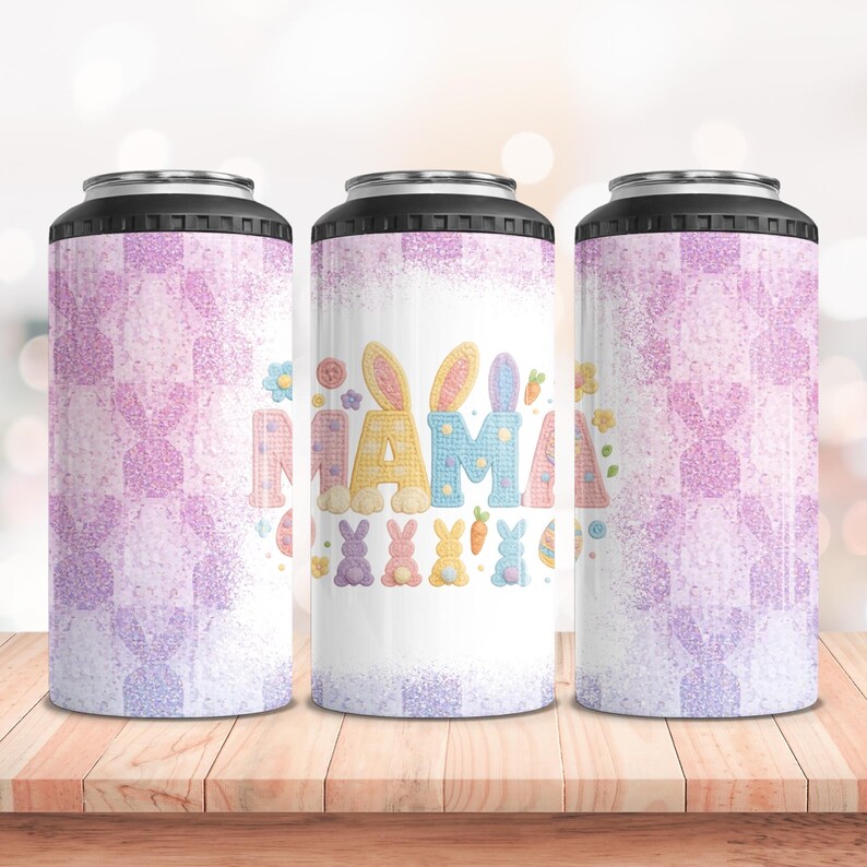 70+ Easter Mom 4 in 1 Can Cooler PNG Bundle | Bunny Mama Can Cooler ...