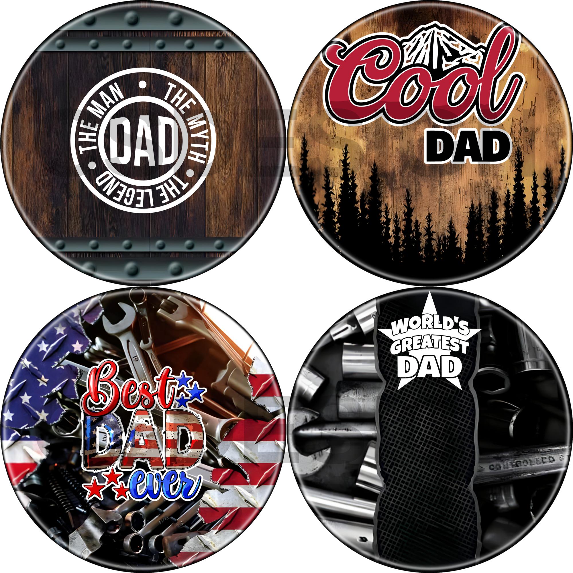 Funny Dad Car Coaster Design Bundle Father's Day Round Keychain PNG ...